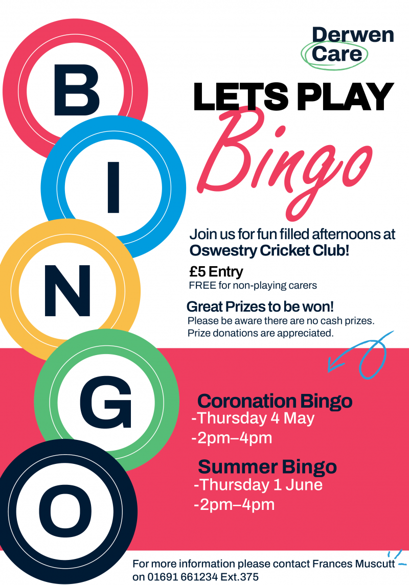 Bingo poster - Revised Approved - Derwen College